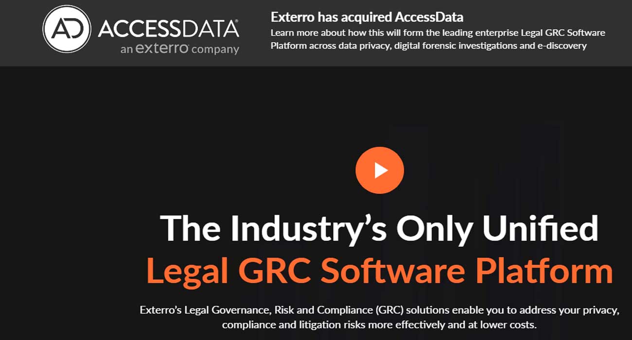 Exterro adquiere AccessDATA - FTK - Yanapti SRL